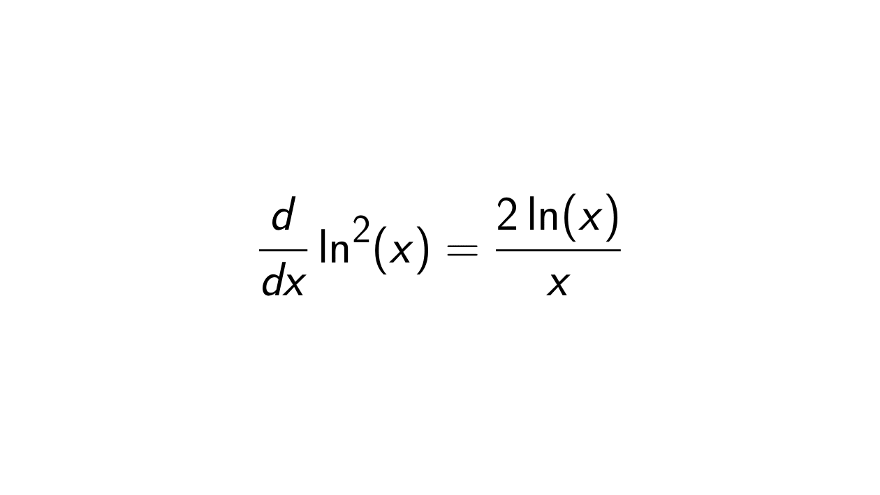 What is the Derivative of ln^2(x)? - [FULL SOLUTION]