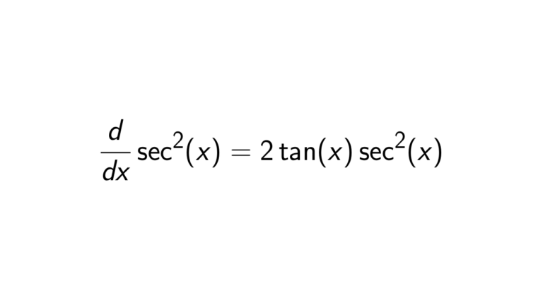 What is the Derivative of sec^2(x)? - Epsilonify