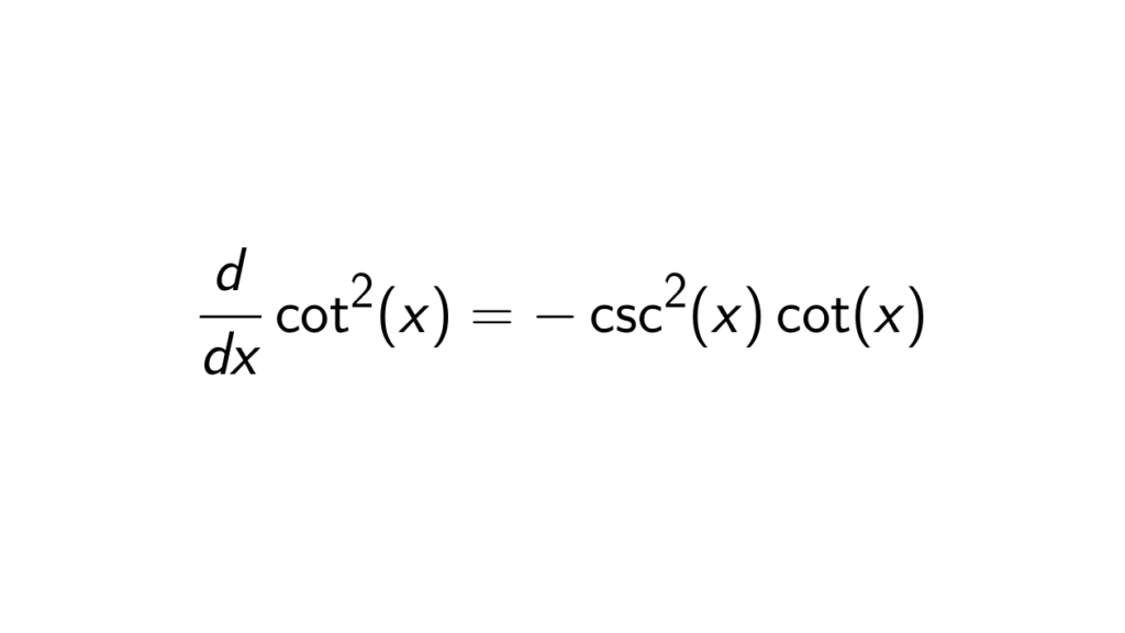 What is the Derivative of Hyperbolic Cotangent? - [FULL SOLUTION]