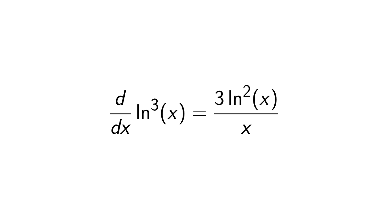 What is the Derivative of ln^3(x)? - Epsilonify