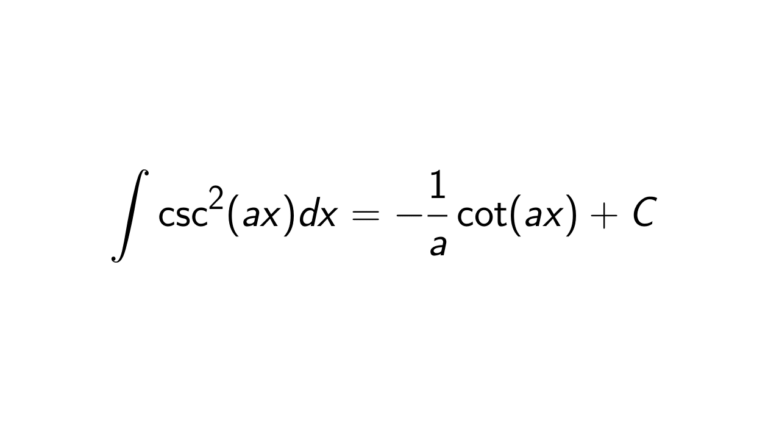 What is the integral of csc^2(x)? - Epsilonify