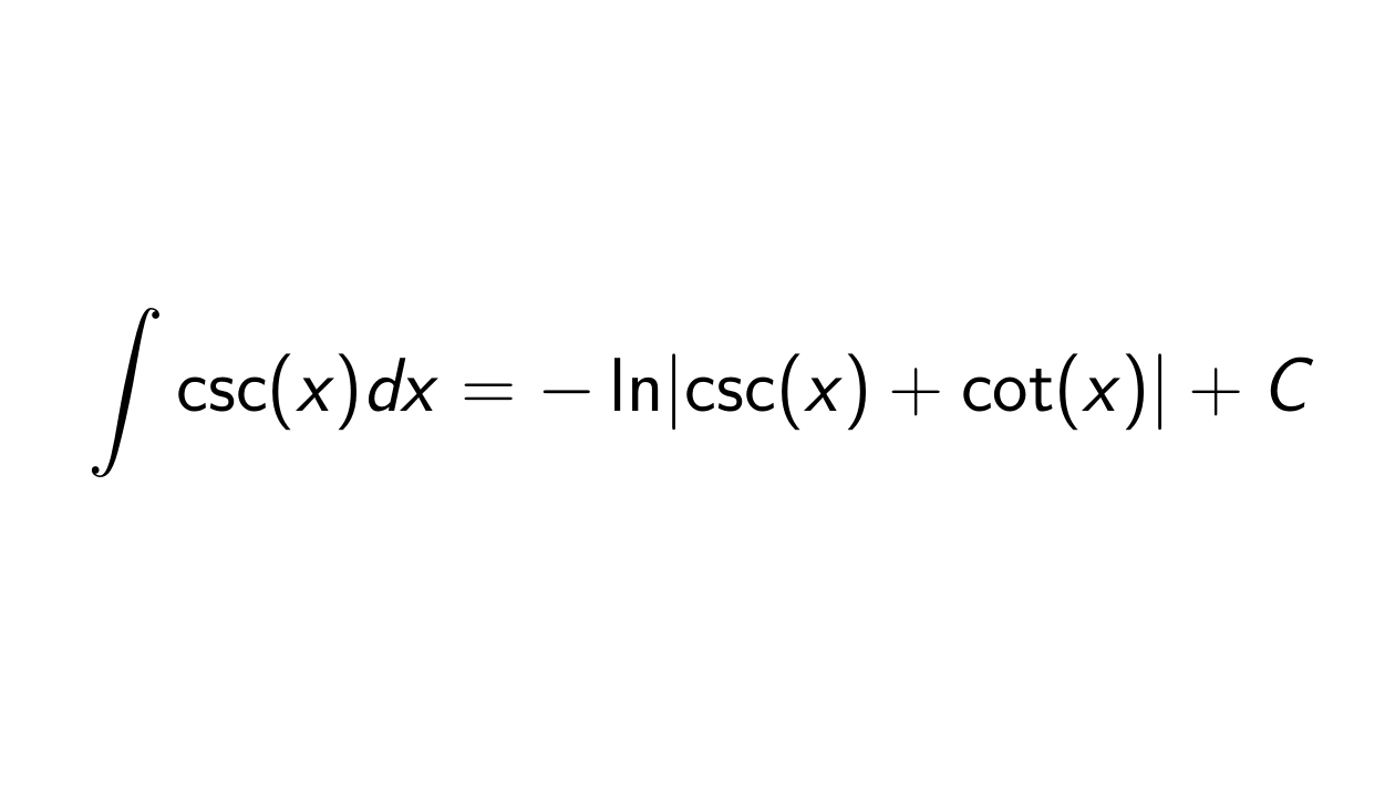 What Is The Integral Of Csc x Epsilonify