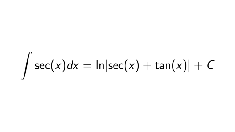 What is the integral of sec(x)? - Epsilonify