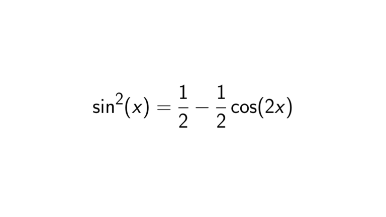 Prove that sin^2(x) = 1/2 - 1/2 cos(2x) - Epsilonify