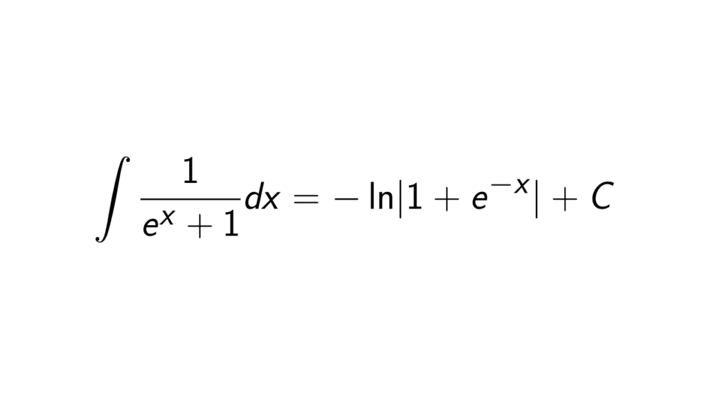 What is the integral of 1/(e^x + 1)? - Epsilonify