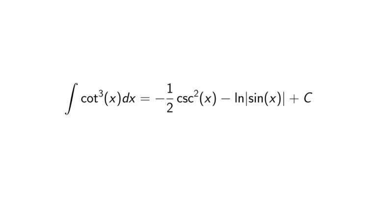 What is the integral of cot^3(x)? - Epsilonify
