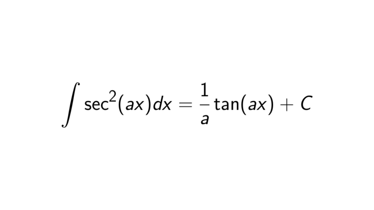 What is the integral of sec^2(x)? - Epsilonify