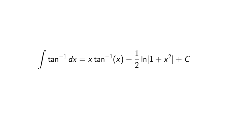 What is the integral of arctan(x)? - Epsilonify