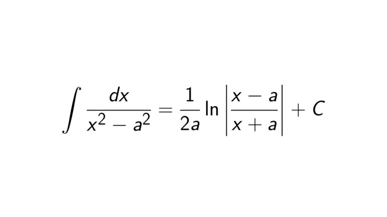 Integral of 1/(x^2 - a^2) | Full Solution - Epsilonify