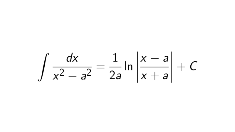 Integral of 1/(x^2 - a^2) | Full Solution - Epsilonify